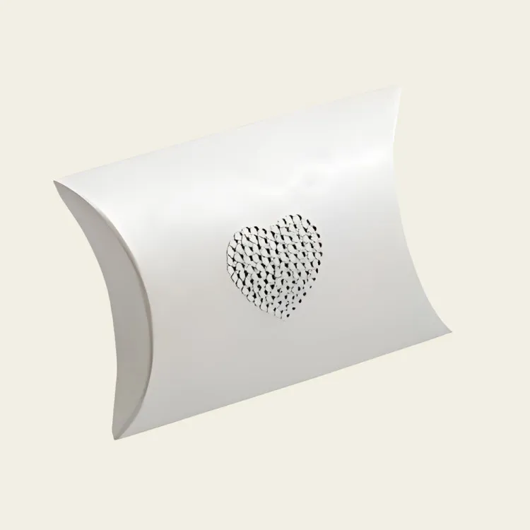 Custom White Pillow Boxes with Free Shipping | Hot Custom Boxes